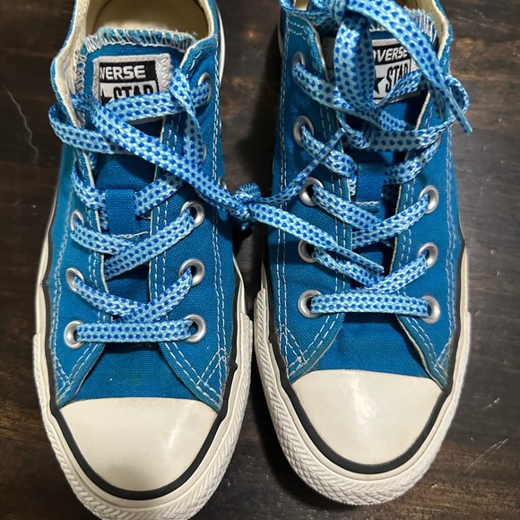 Converse | Shoes | Converse Blue Hightop Sneakers Classic Canvas Design ...